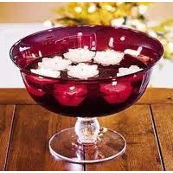 PartyLite | Accents | Partylite Ruby Red 3 Wick Holder P9897 Pedestal ...